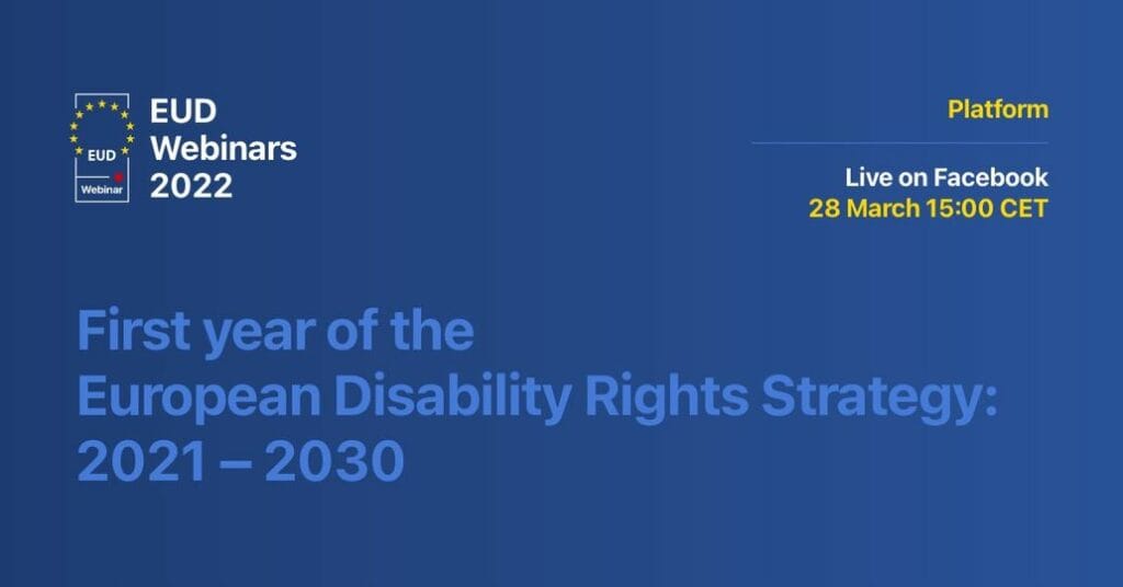 First year of the European Disability Rights Strategy: 2021 – 2030 ...